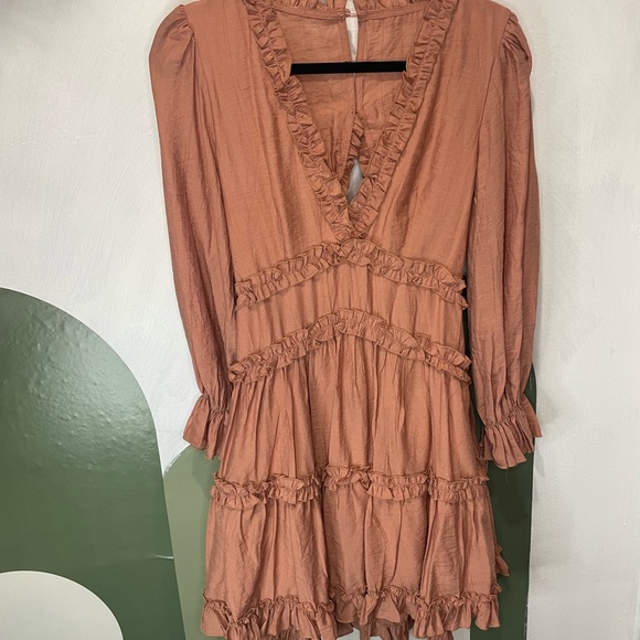 saints + secrets | Dresses | Saints Secrets Rose Ruffle Cutout Back ...